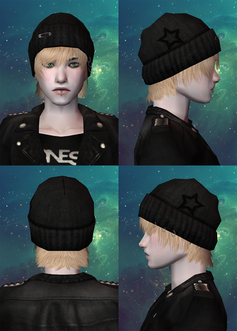 Simblr.cc - Digi Hair Mesh 001: Deimos (updated: now option for hat ...