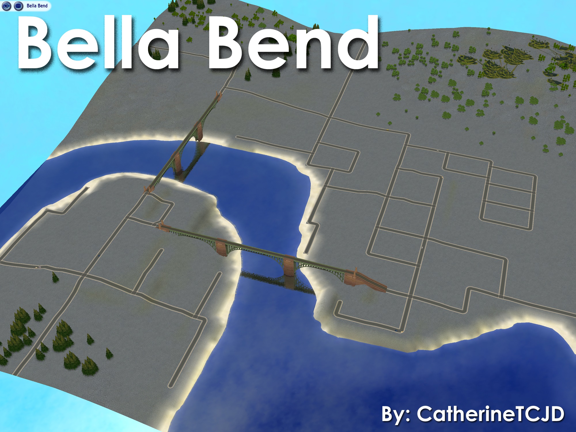 Simblr.cc - Bella - a megahood project: Bella Bend ~ A Riverside Map ...