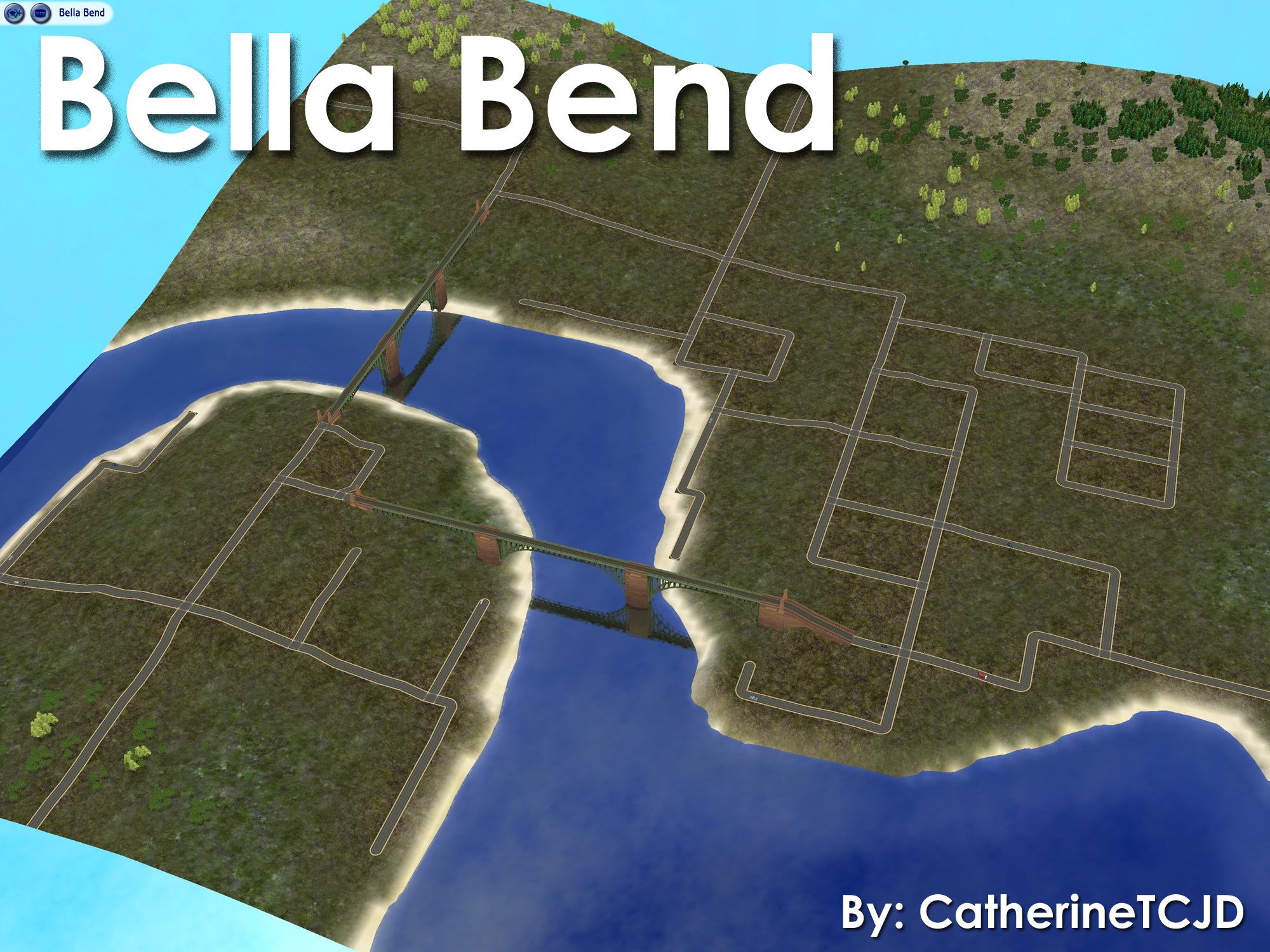 Simblr.cc - Bella - a megahood project: Bella Bend ~ A Riverside Map ...