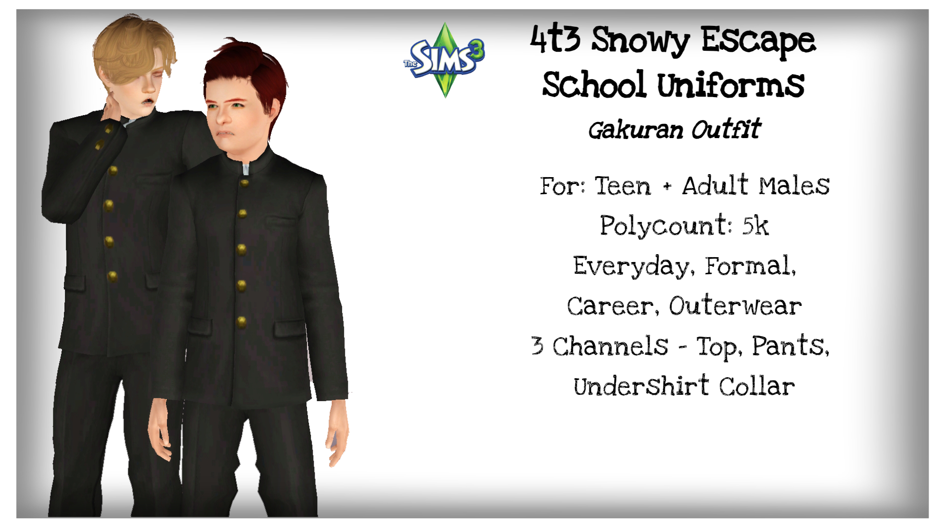 Simblr.cc - 4t3 Conversions: 4t3 Snowy Escape - Teen / Adult School ...