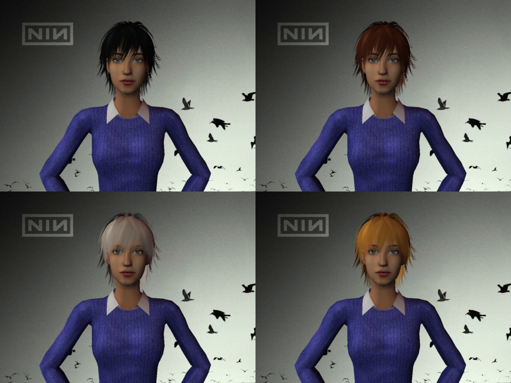 Simblr.cc - Four 8ksims Hairs in New Hair System+ (all Pooklet colours ...
