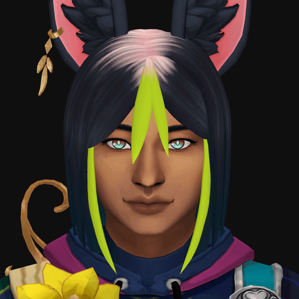 Simblr.cc - Genshin Impact CC: Tighnari hair