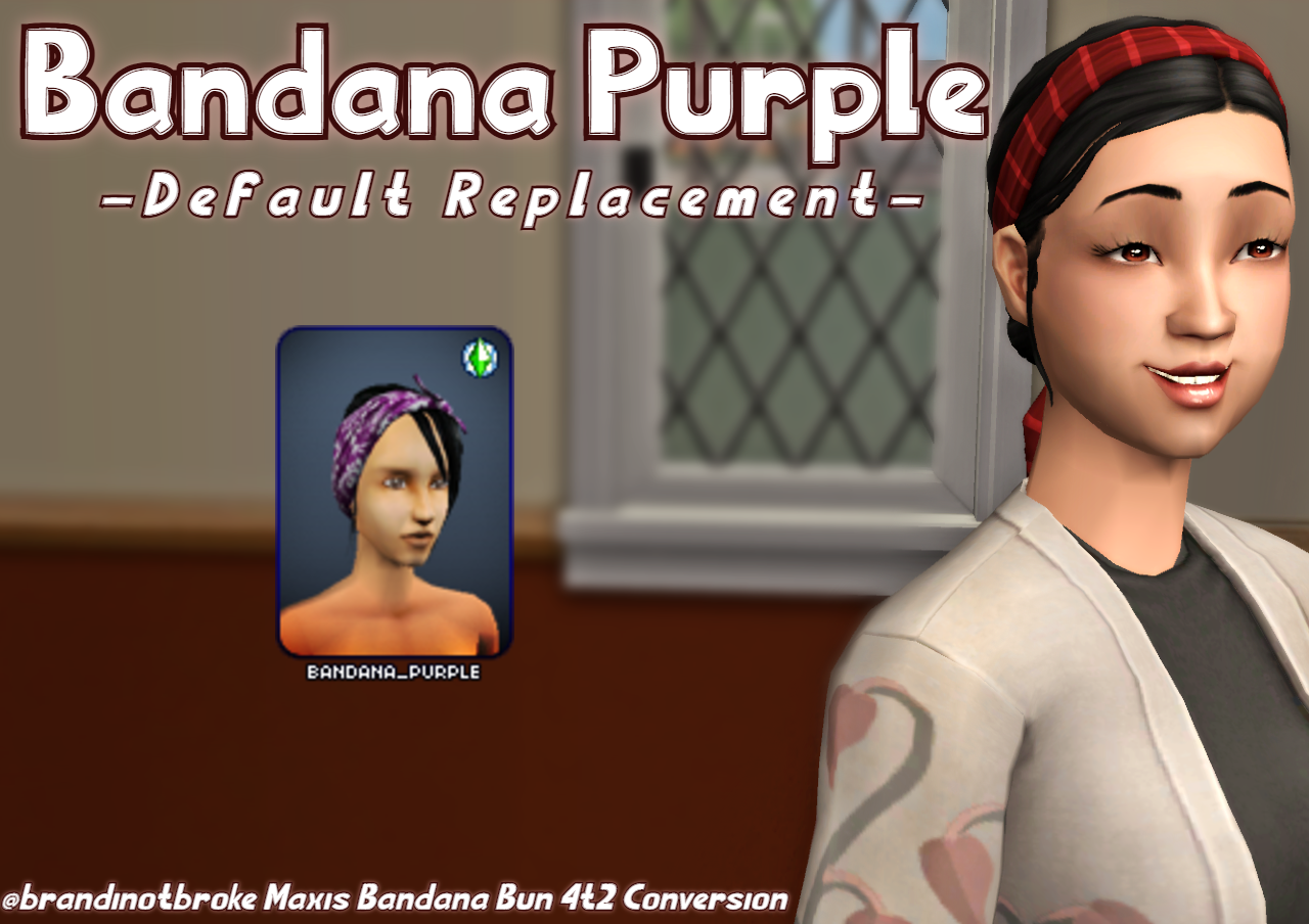 Simblr.cc - XSTECH's Sims 2 Defaults: Bandana Default Replacements